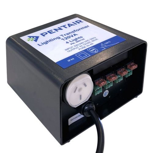 Pentair Plug-In 12V x 120VA (4 Outputs) Transformer for LED Pool Lights